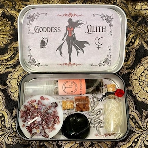 Lilith Altar Tin, Dark Goddess Offering Shrine Tin, Lilith Altar Decor ...