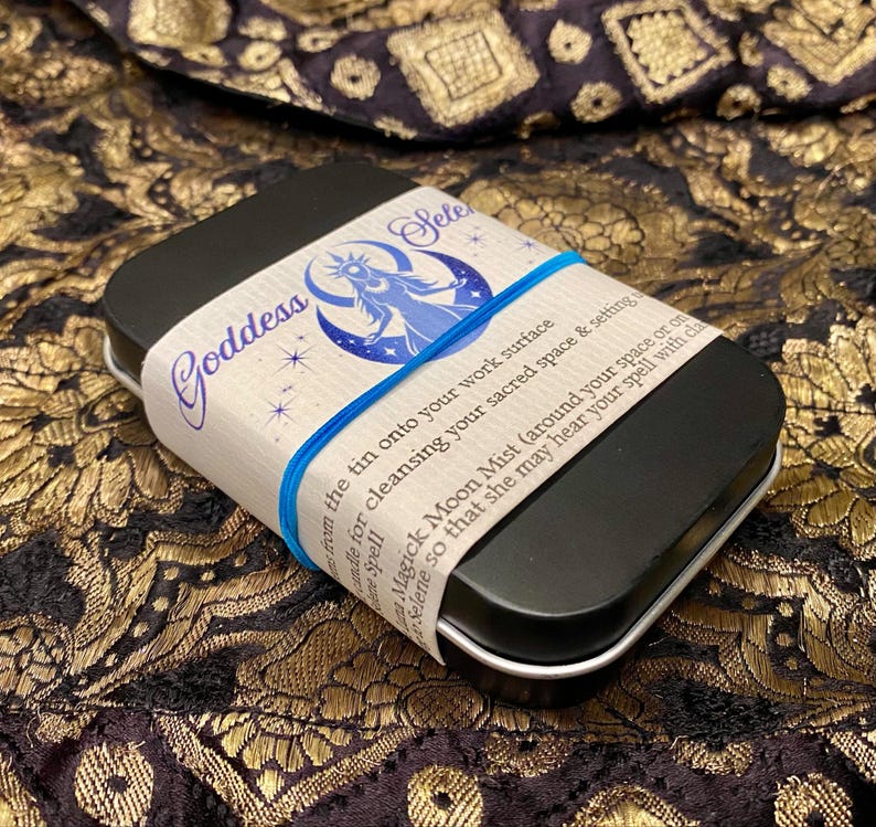 Selene Altar Tin, Goddess of the Moon Offering Shrine, Witchcraft Gift ...