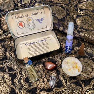 Goddess Athena Altar Tin, Athena of War & Wisdom Shrine Tin, Athena ...