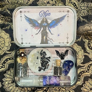 Goddess Nyx Altar Tin, Witchcraft Shrine, Hellenism Decor - Etsy