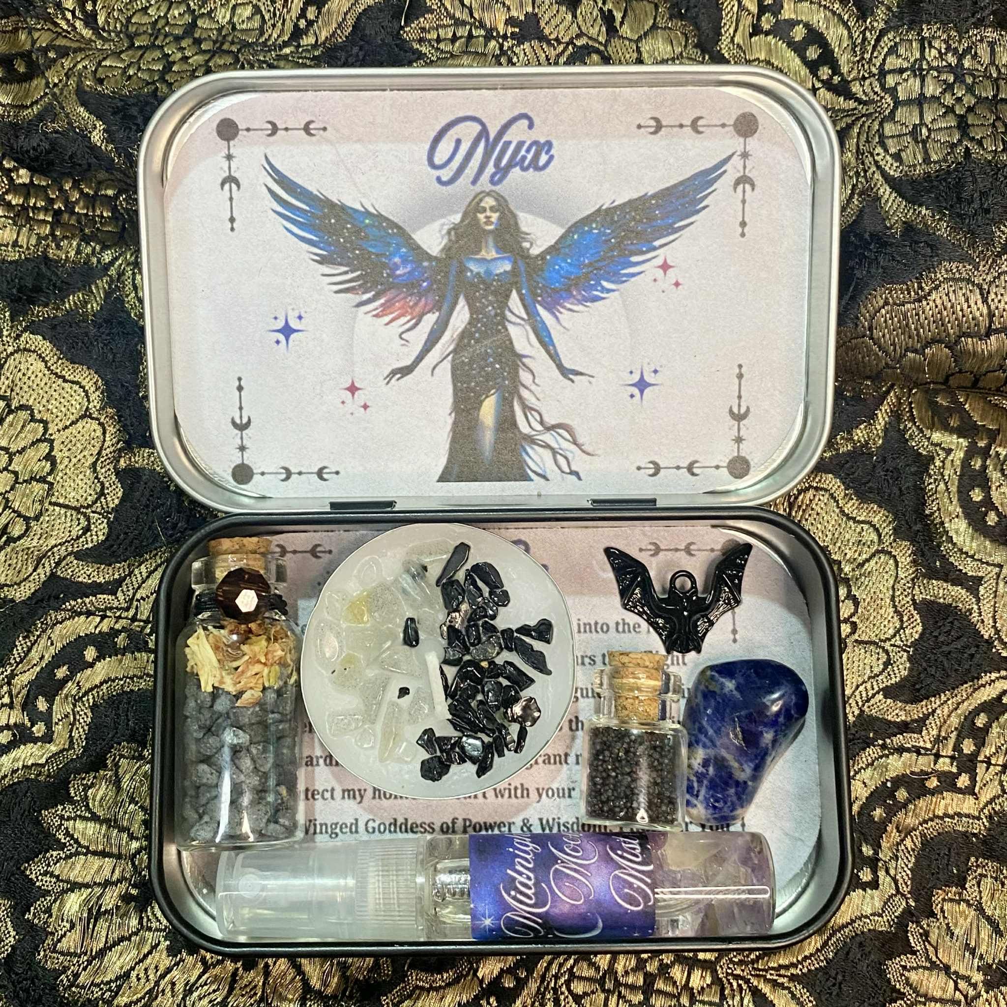 Goddess Nyx Altar Tin, Witchcraft Shrine, Hellenism Decor - Etsy