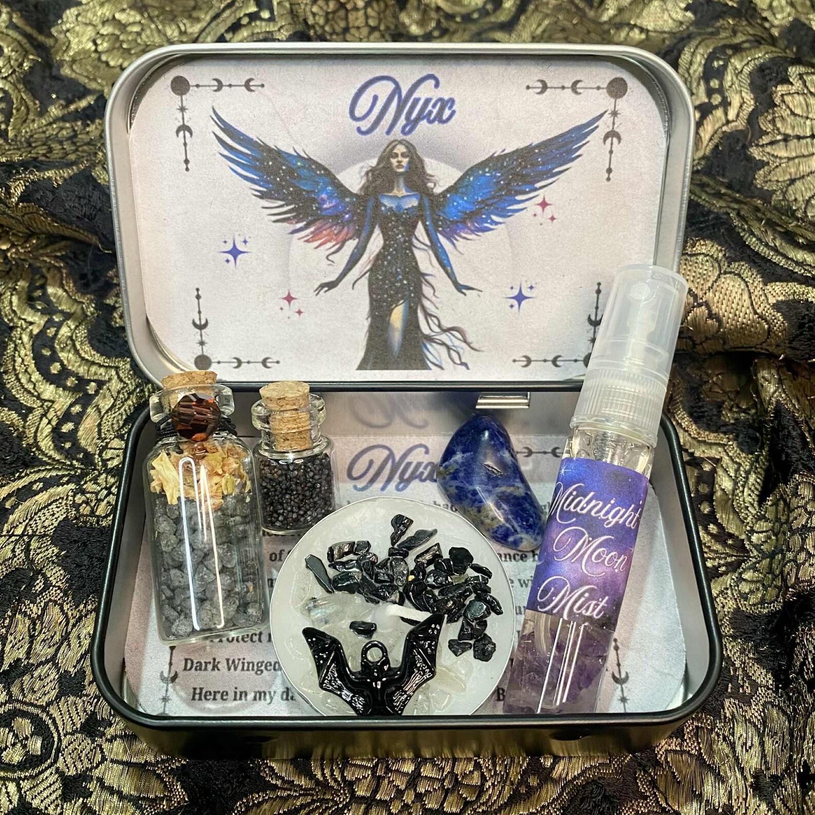 Goddess Nyx Altar Tin, Witchcraft Shrine, Hellenism Decor - Etsy