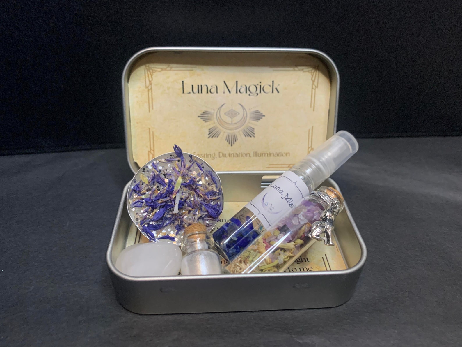 Moon Magick Witches Altar Tin Witchcraft Kit for - Etsy