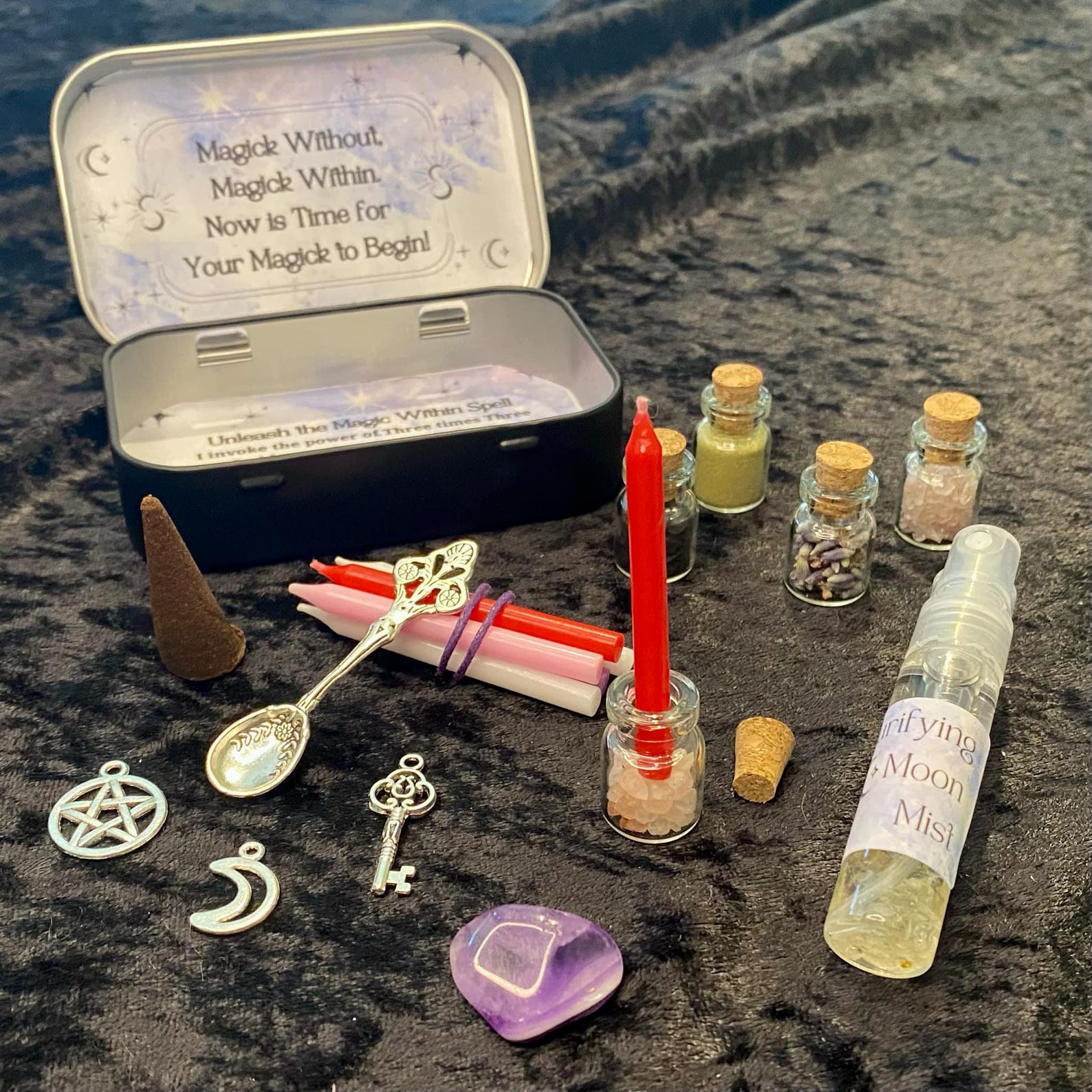 Witch Altar & Spellcasting Tin, Witches Travel Tin, Baby Witch Starter ...