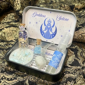 Selene Altar Tin, Goddess of the Moon Offering Shrine, Witchcraft Gift ...