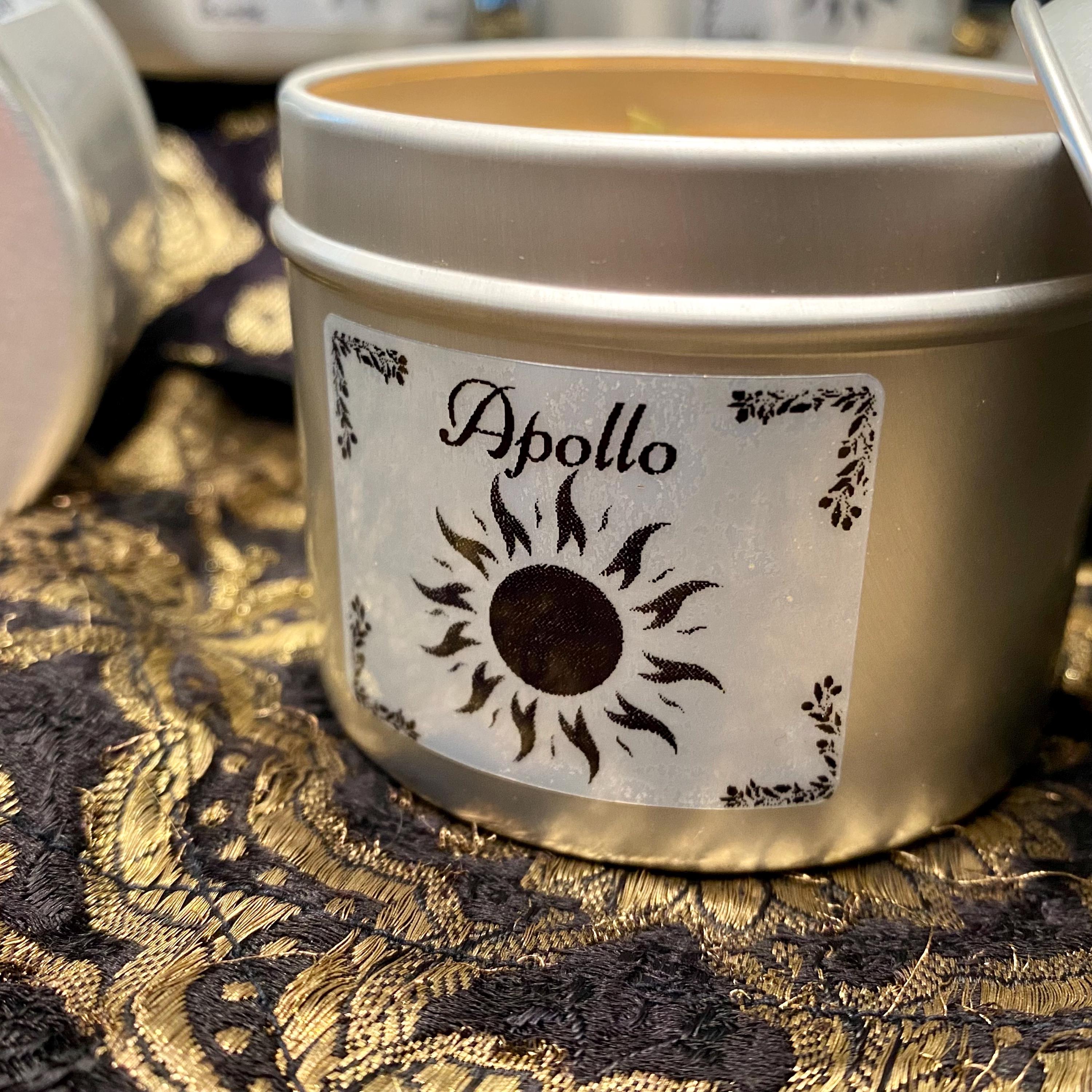 Apollo Candle, Deity Apollon Offering Candle, Soy Wax Essential Oils ...
