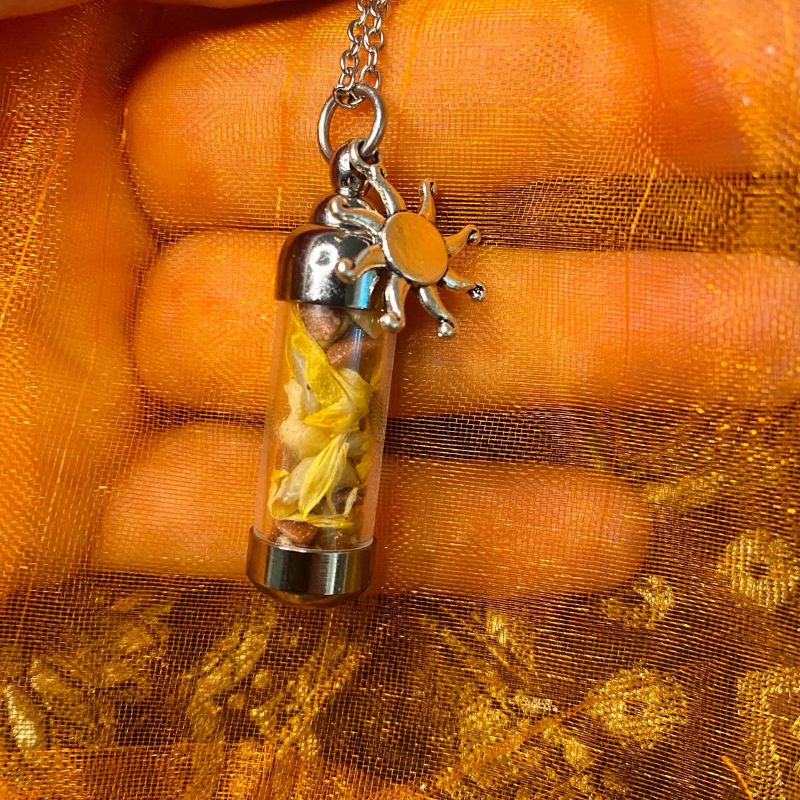 Apollo Talisman Necklace, Apollon Crystal Spell Jar Necklace ...