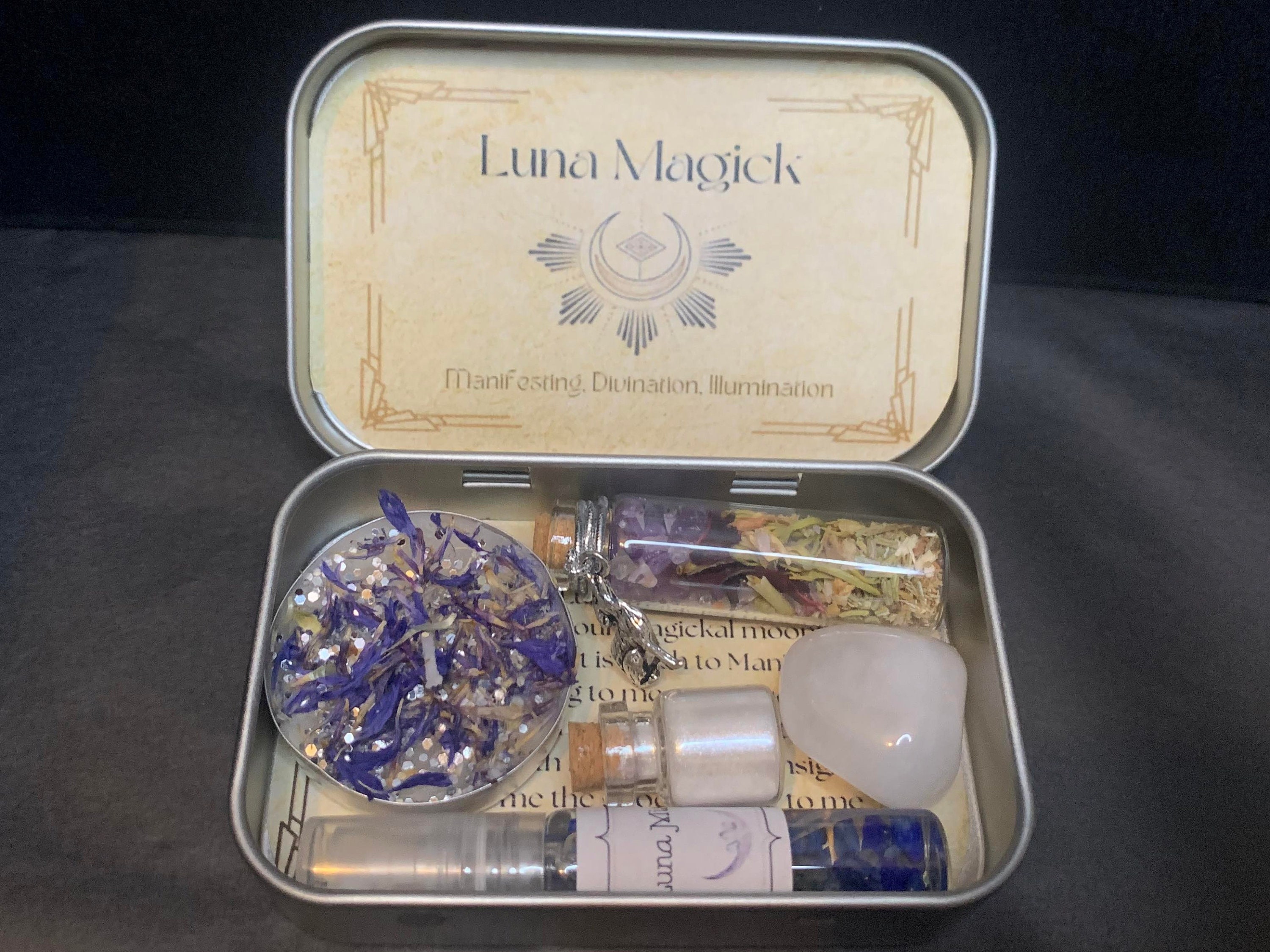 Moon Magick Witches Altar Tin Witchcraft Kit for - Etsy