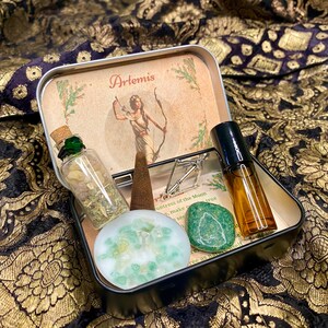 Artemis Altar Tin, Moon Goddess Artemis Offering Shrine Tin, Hellenism ...