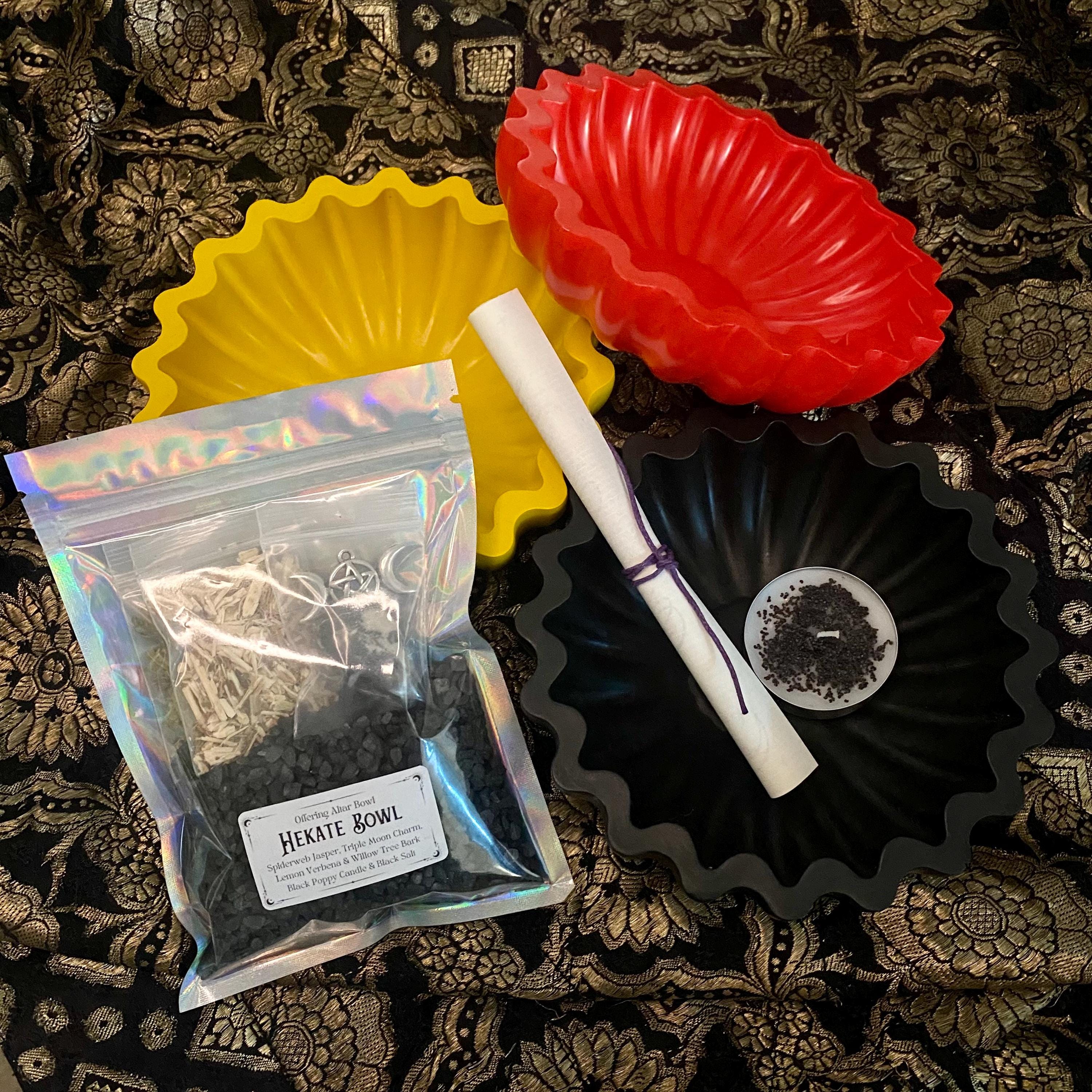 Hekate Offering Salt Bowl Bundle, Goddess Hekate Ritual Kit, Hecate ...