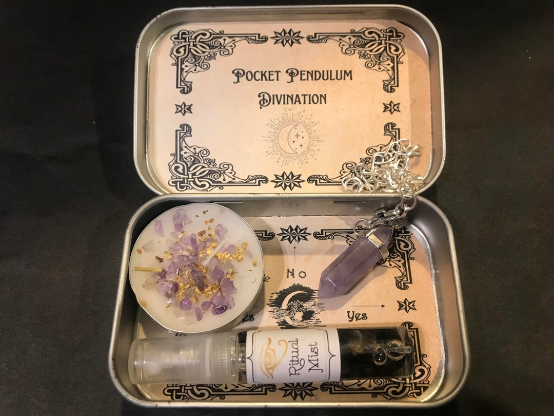 Pendulum Divination Kit With Crystal Pendulum, Divination Board and ...