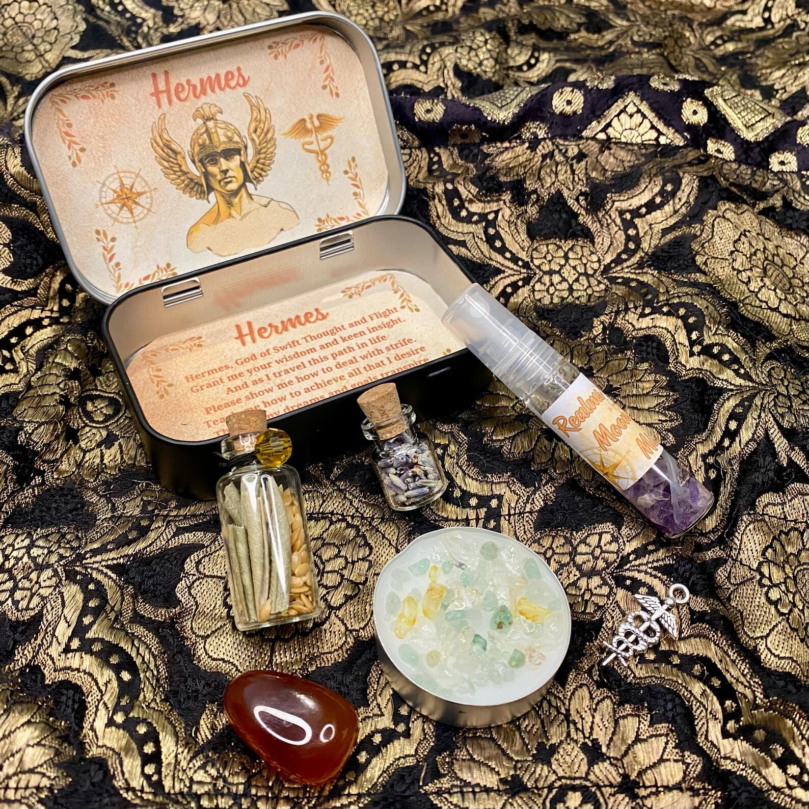 Hermes Altar Tin, God Hermes Offering, Deity Worship, Deity Décor ...