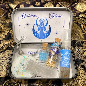 Selene Altar Tin, Goddess of the Moon Selene Offering Shrine Tin ...