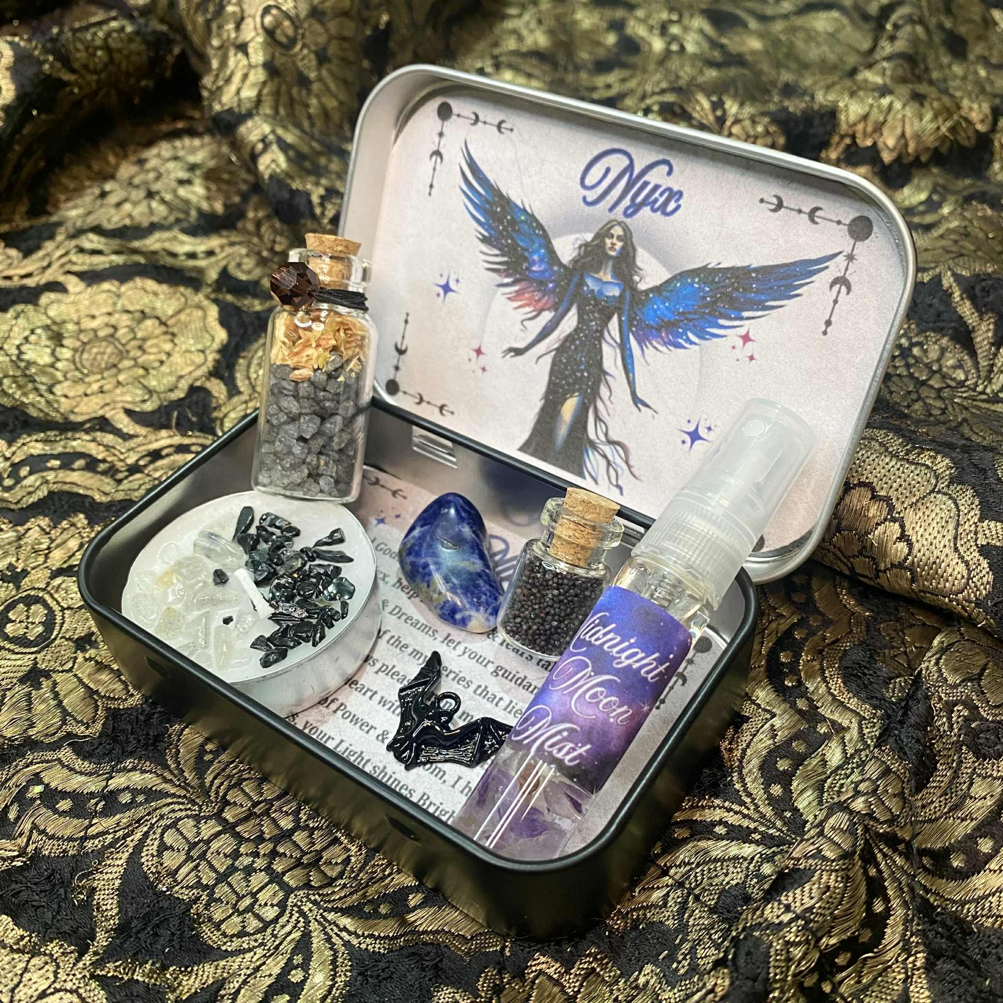 Goddess Nyx Altar Tin, Witchcraft Shrine, Hellenism Decor - Etsy