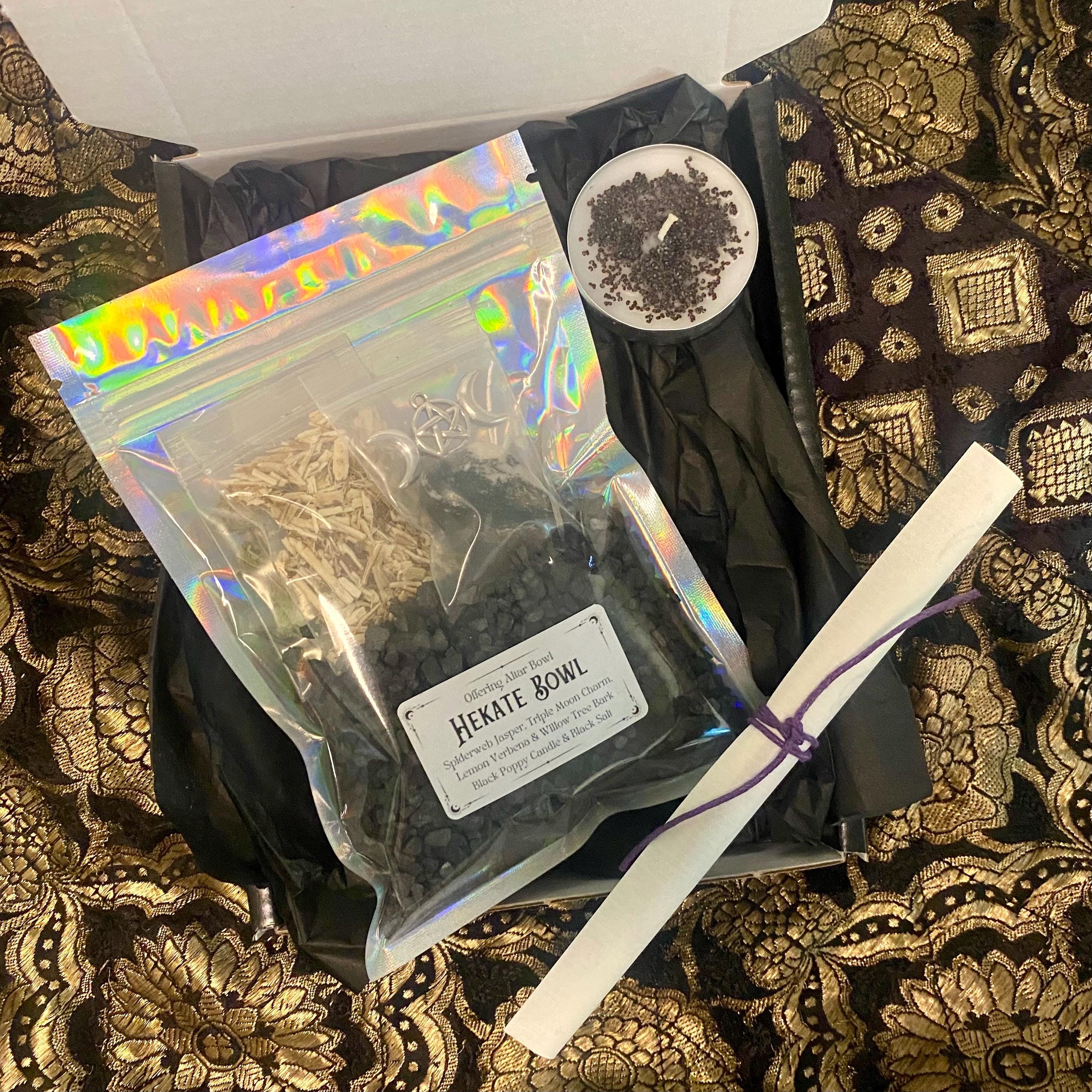 Hekate Offering Salt Bowl Bundle, Goddess Hekate Ritual Kit, Hecate ...