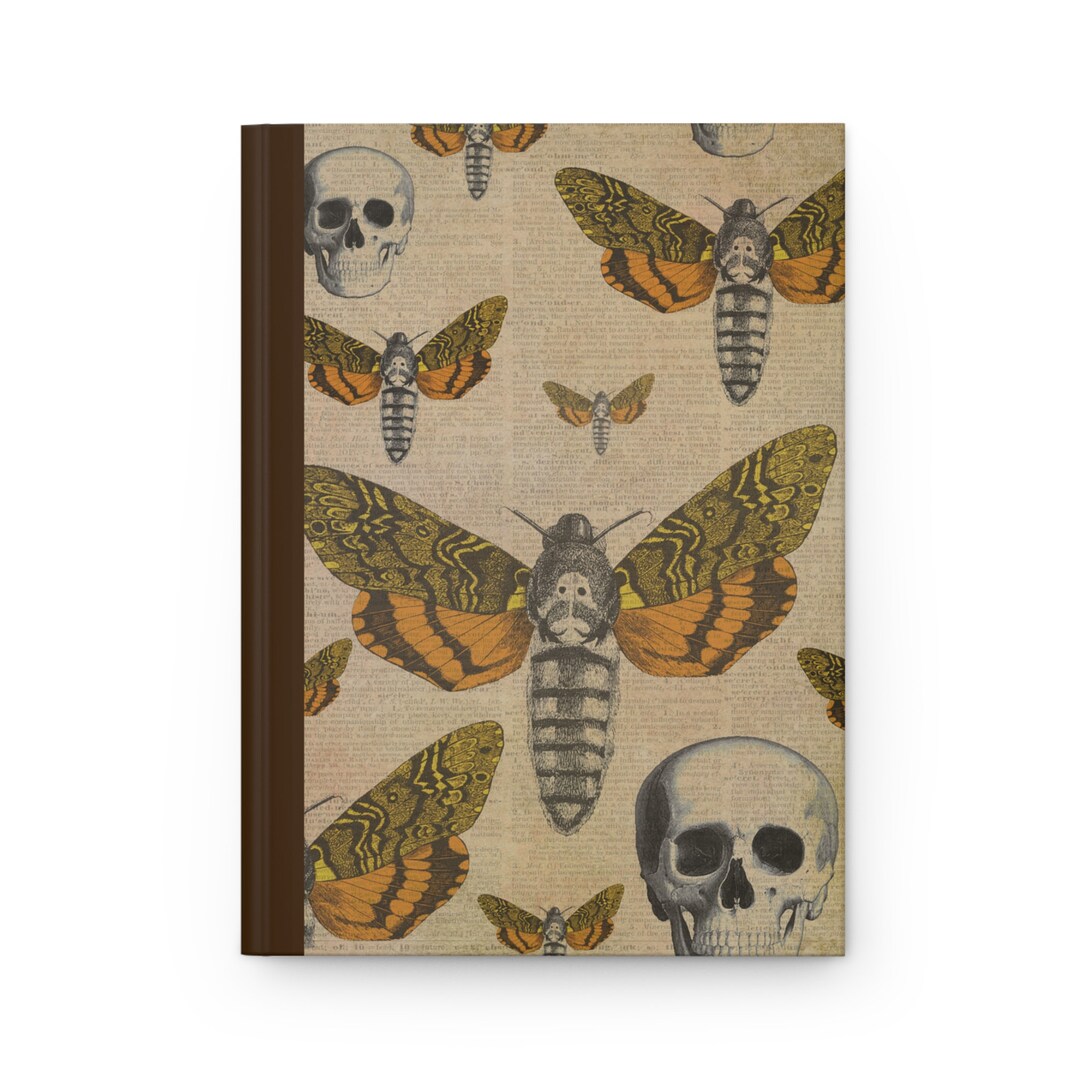 Moth Notebook Journal. Vintage Dark Academia Macabre Hawkmoth Death ...