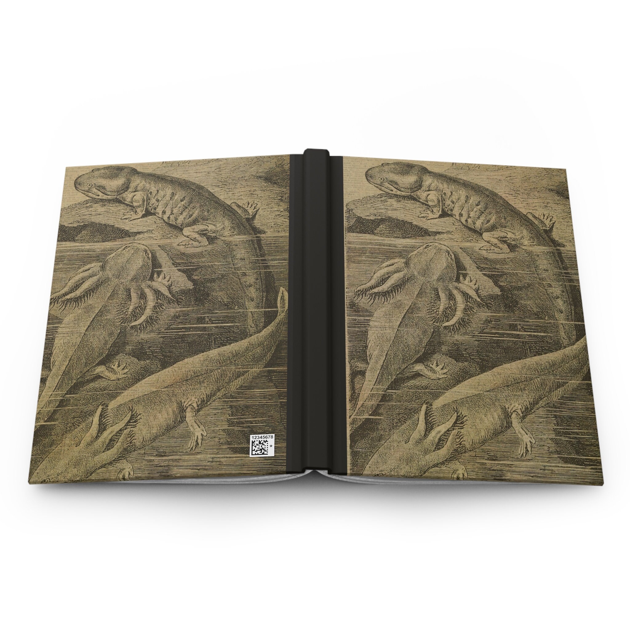 Prehistoric Amphibian Notebook. Reptiles and Paleontology Themed ...