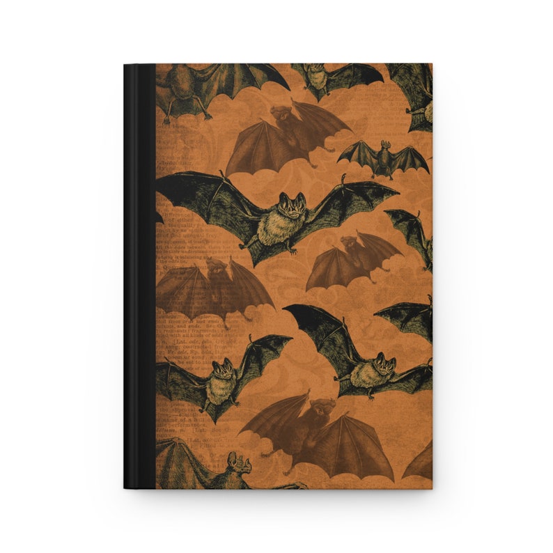 Bat Lover Vintage Gothic Notebook Gift. A5 Hardcover Halloween Witchy ...