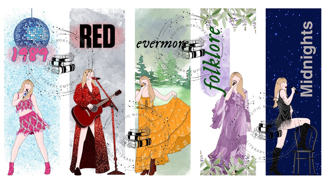Set of 10 Printable Eras Bookmarks - Etsy Australia