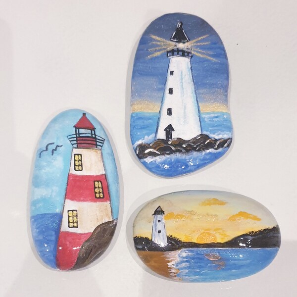Painted Lighthouse - Etsy