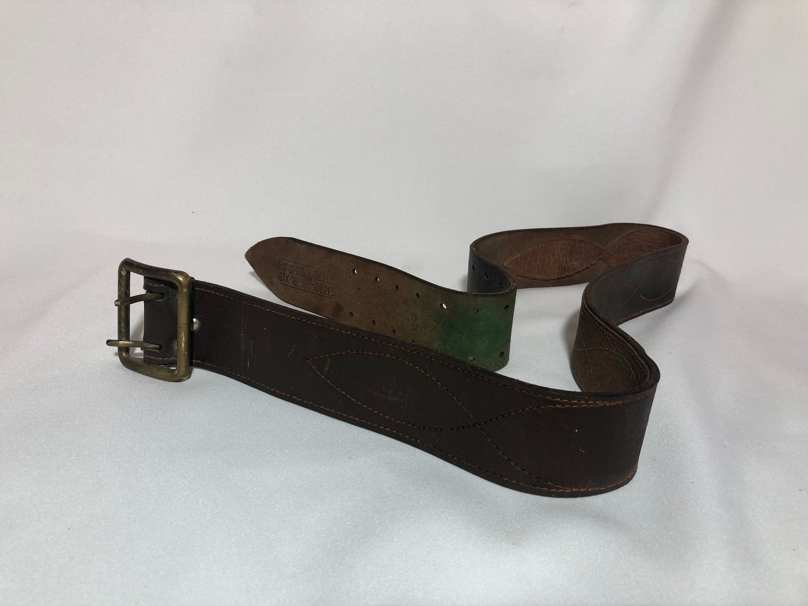 Soviet military officers leather BELT Russian Army belt USSR | Etsy