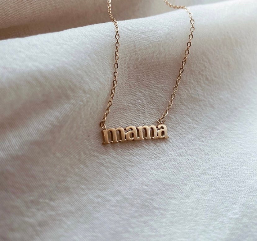Real Gold Plated ‘mama’ Chain - Etsy