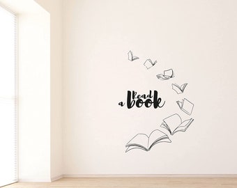 Book Wall Decal | Etsy