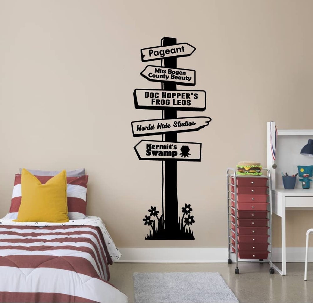 Kermit the Frog Muppet Map Pathway Signage Cartoon Wall - Etsy Hong Kong