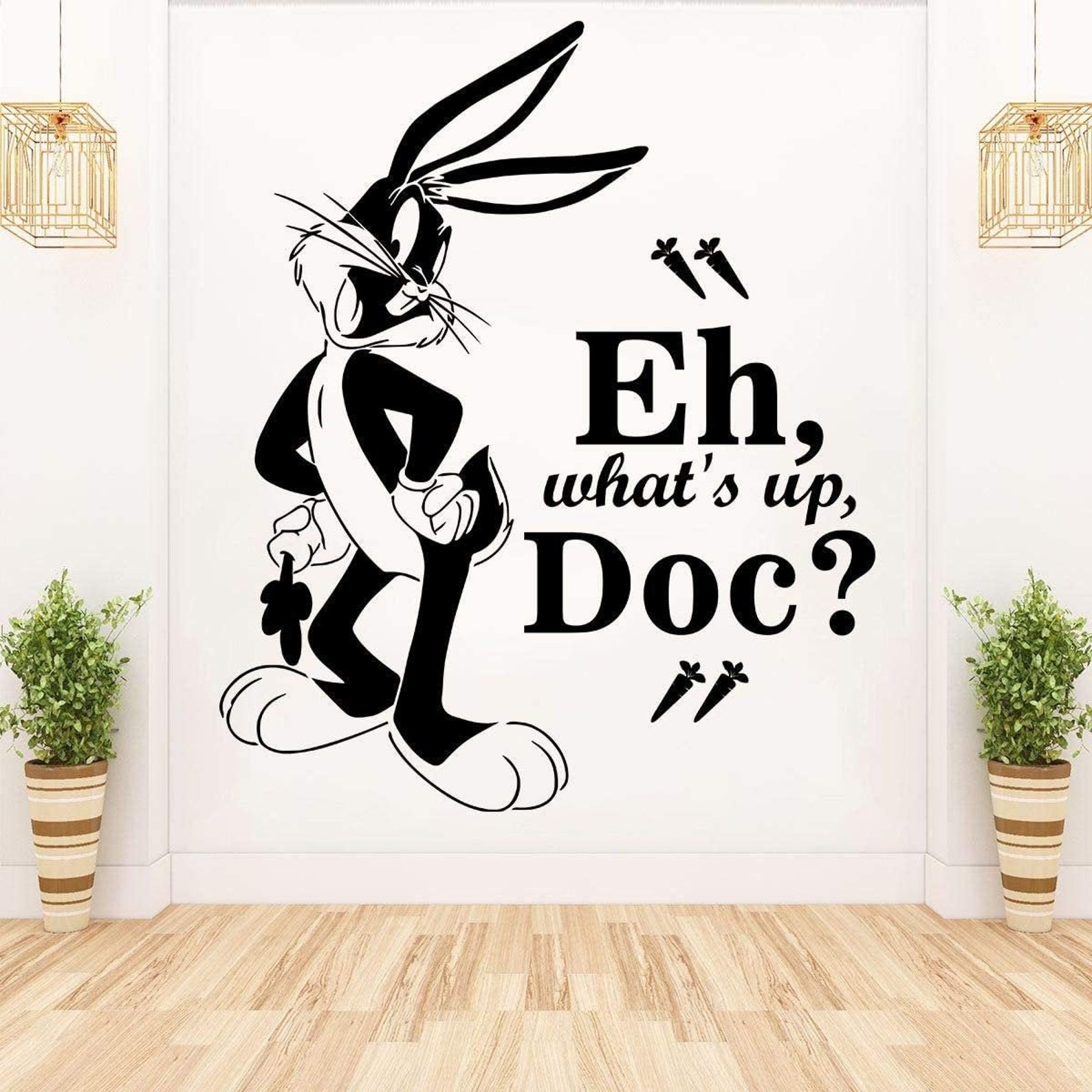 Bugs Bunny What's Up Doc Quote Looney Tunes Cartoon Wall | Etsy