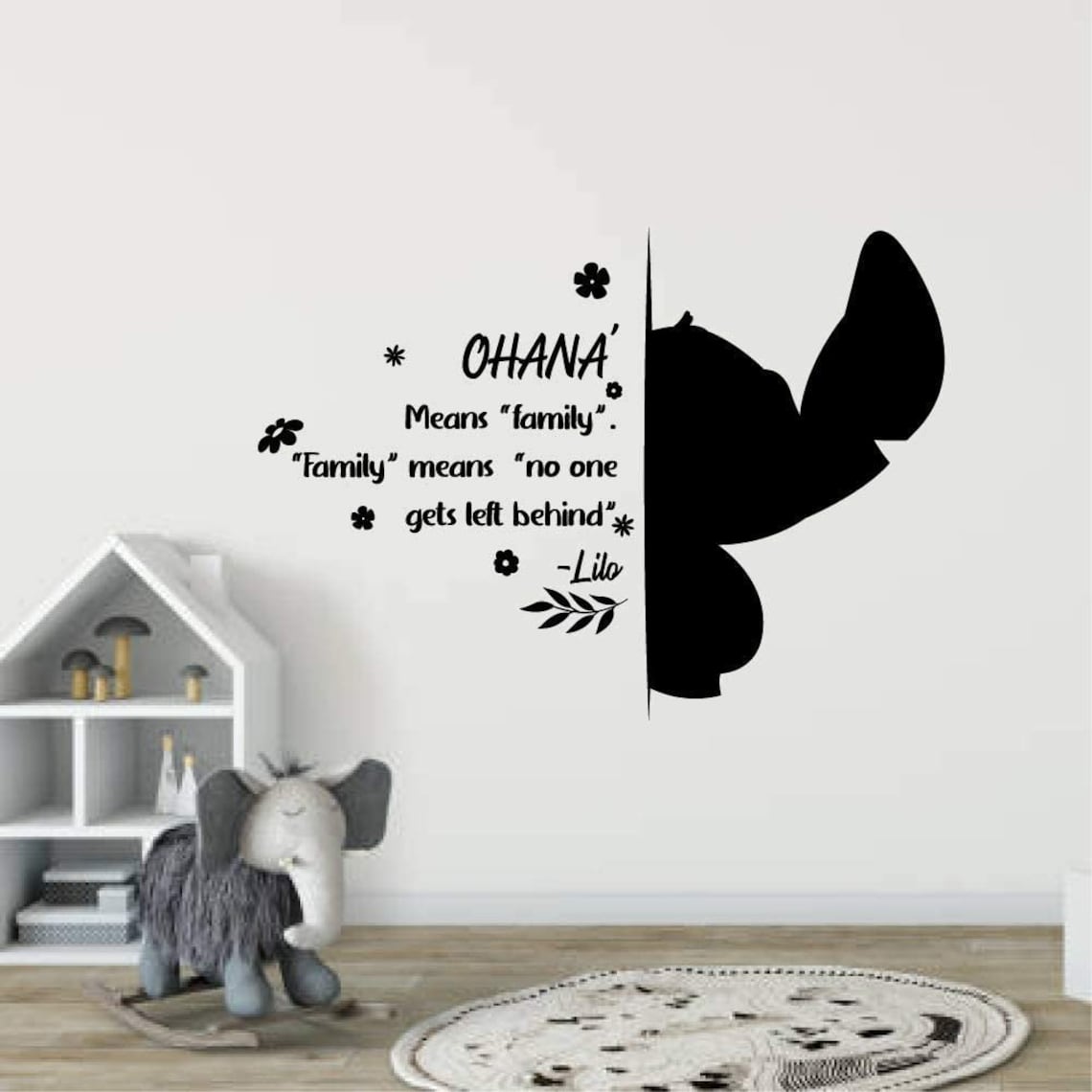 Ohana Means Family Lilo And Stitch Life Quote Vinyl Wall Art | Etsy