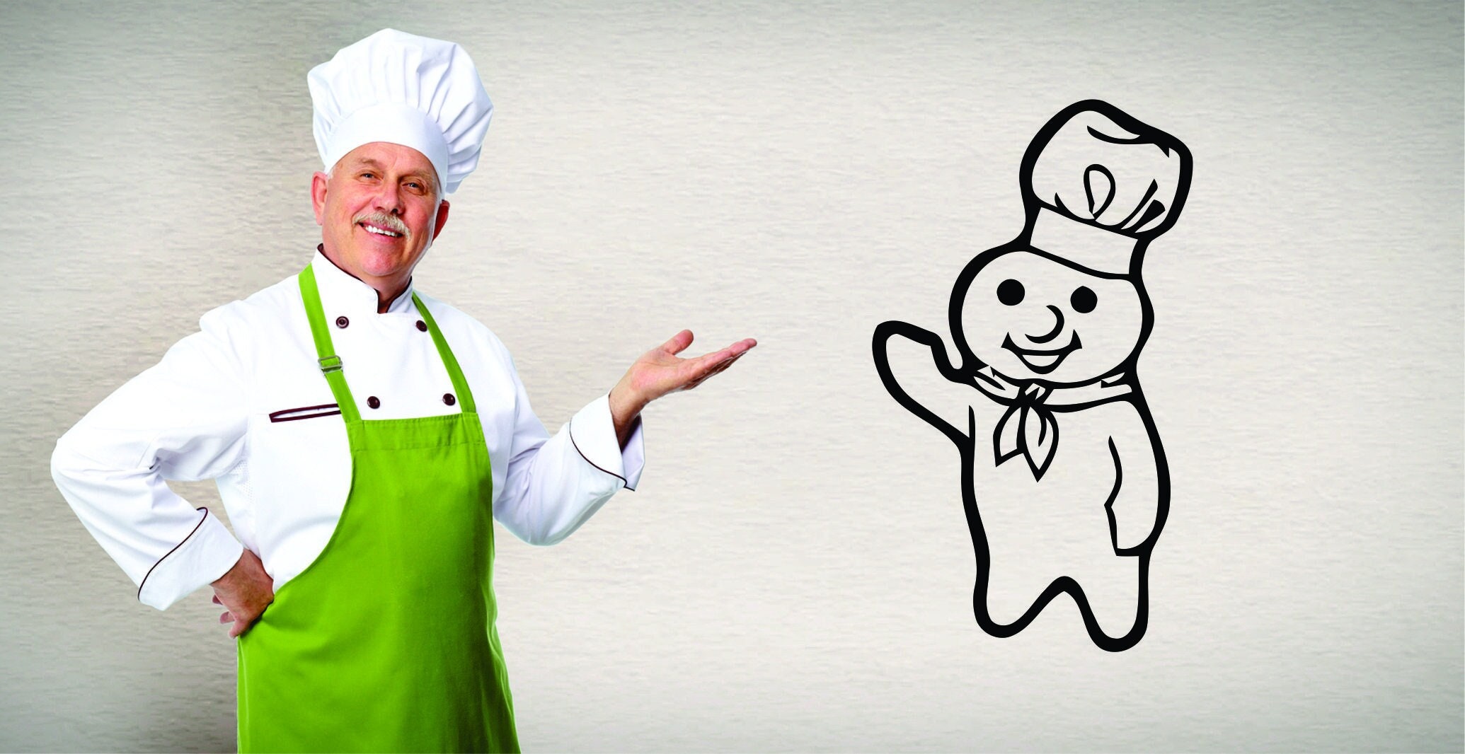 Pillsbury Dough Boy Doughboy cooking vinyl sticker decal logo truck car ...