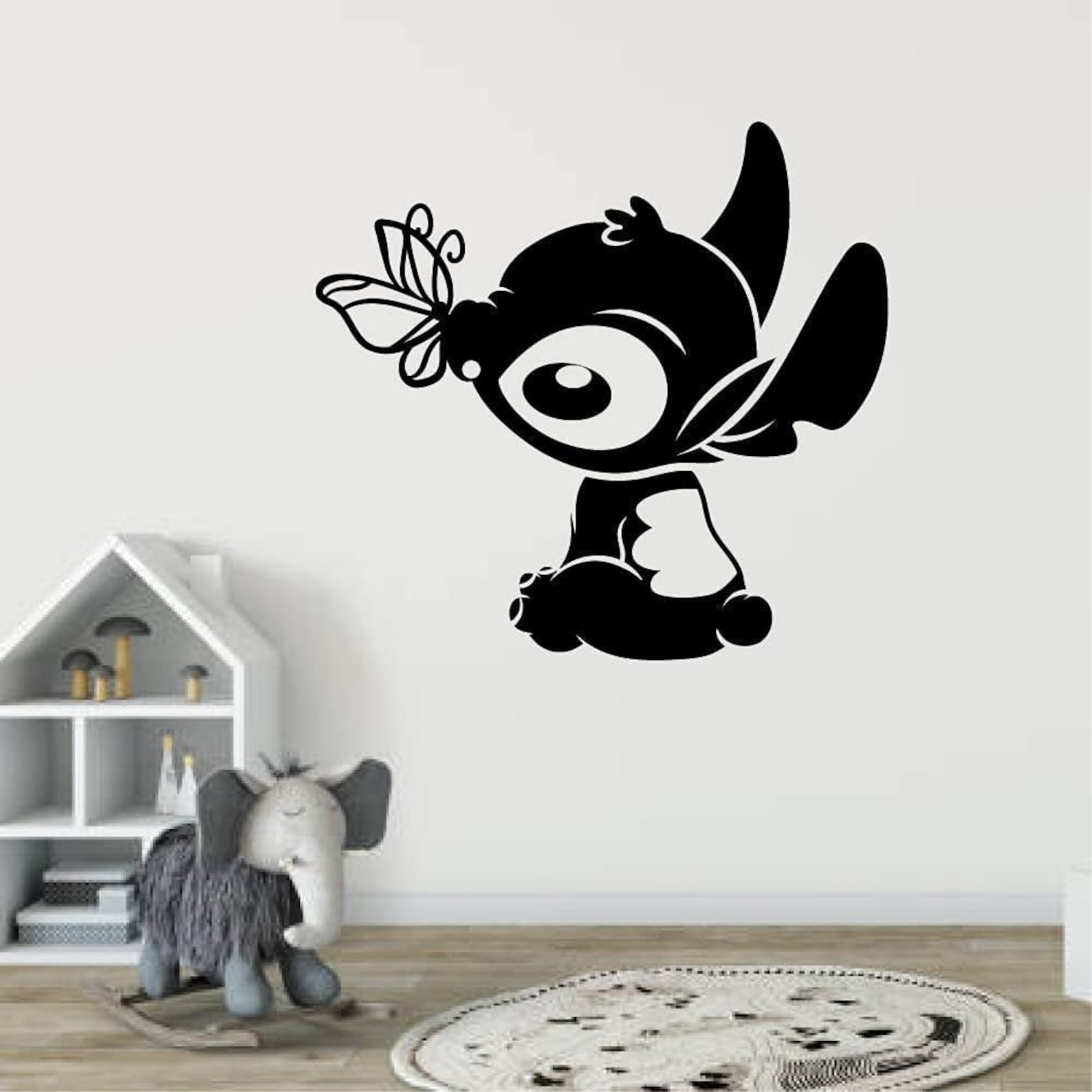 Disney Stitch Lilo And Stich Silhouette Cute Stitch Butterfly | Etsy