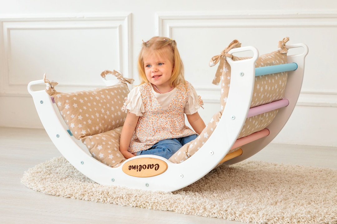 Climbing Arch Pillow, Rainbow Rocker Pillow, Climber Arch Cushion ...