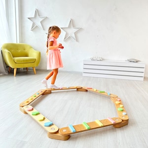 Wooden Balance Beam, Montessori Balance, Stepping Stones for Kids ...
