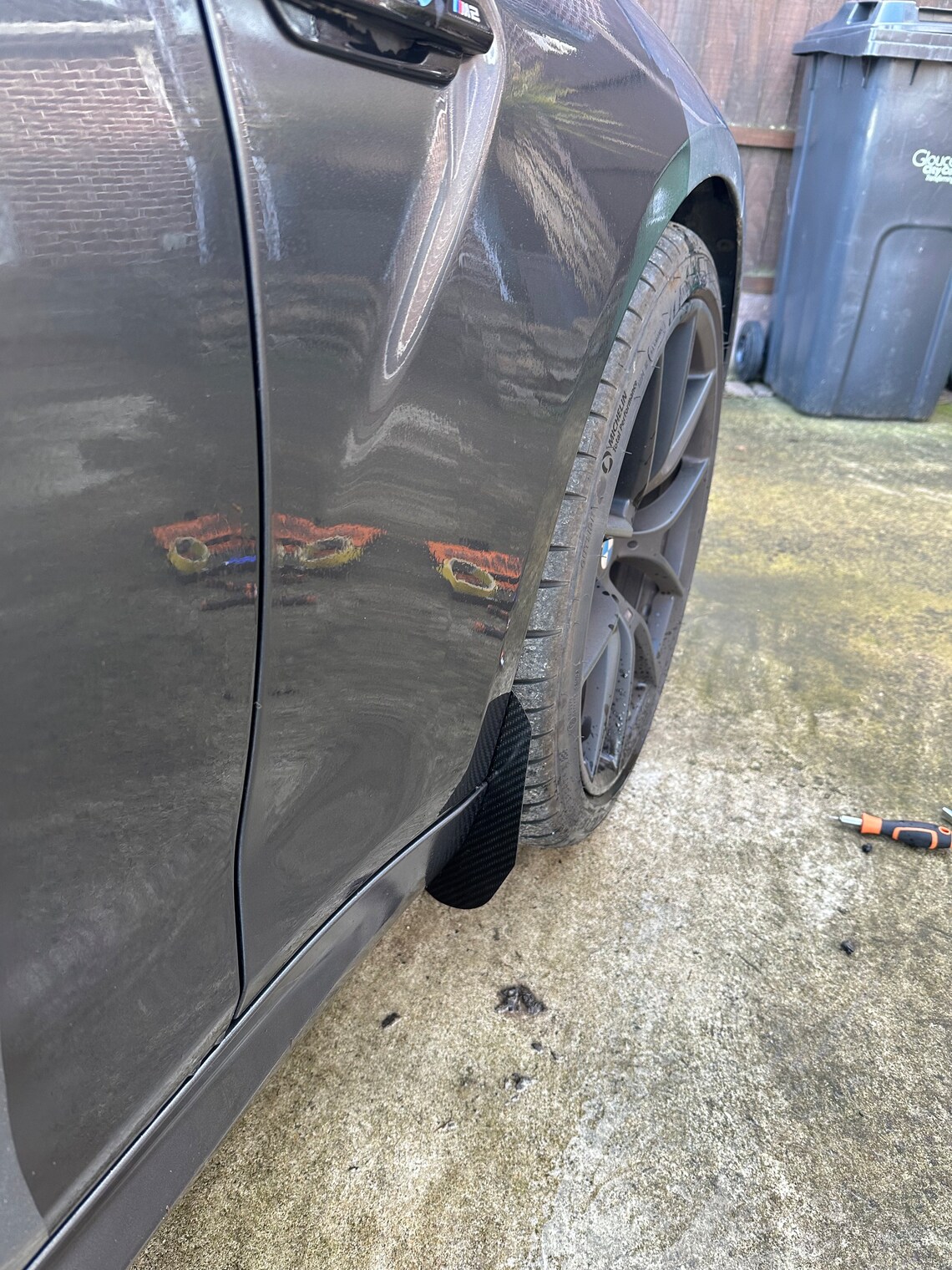 MULTI Fit Front Carbon Fibre Arch Gaurds Mud Flaps BMW 1 2 3 4 Series ...