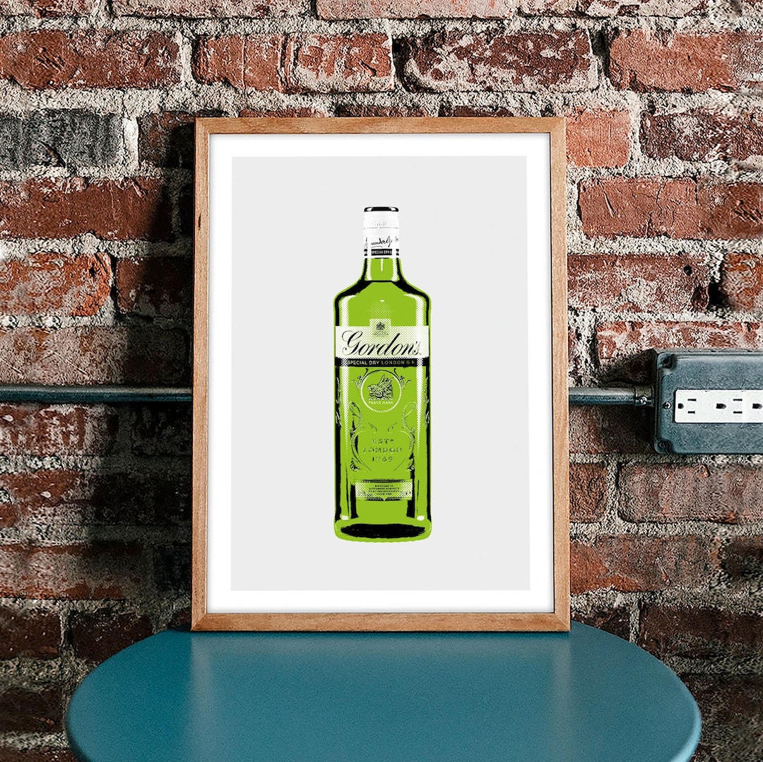 Gordon’s | Illustration | Print | A5 A4 A3 A2 A1 | Unframed | Poster ...