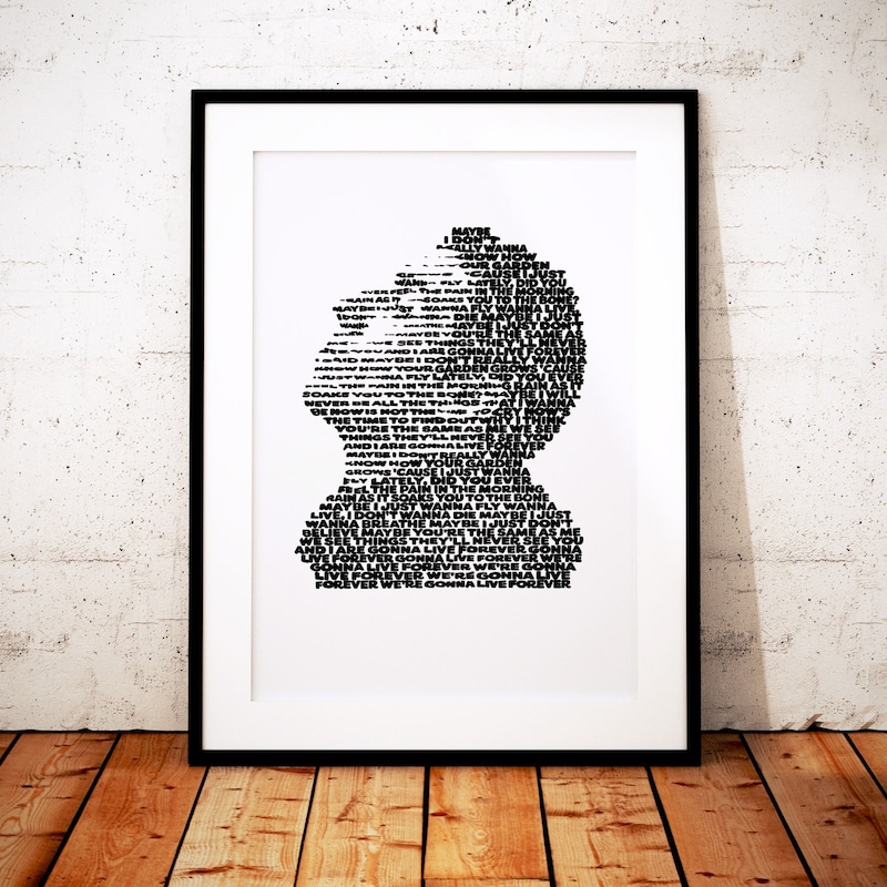 Oasis Framed Lyrics - Etsy UK
