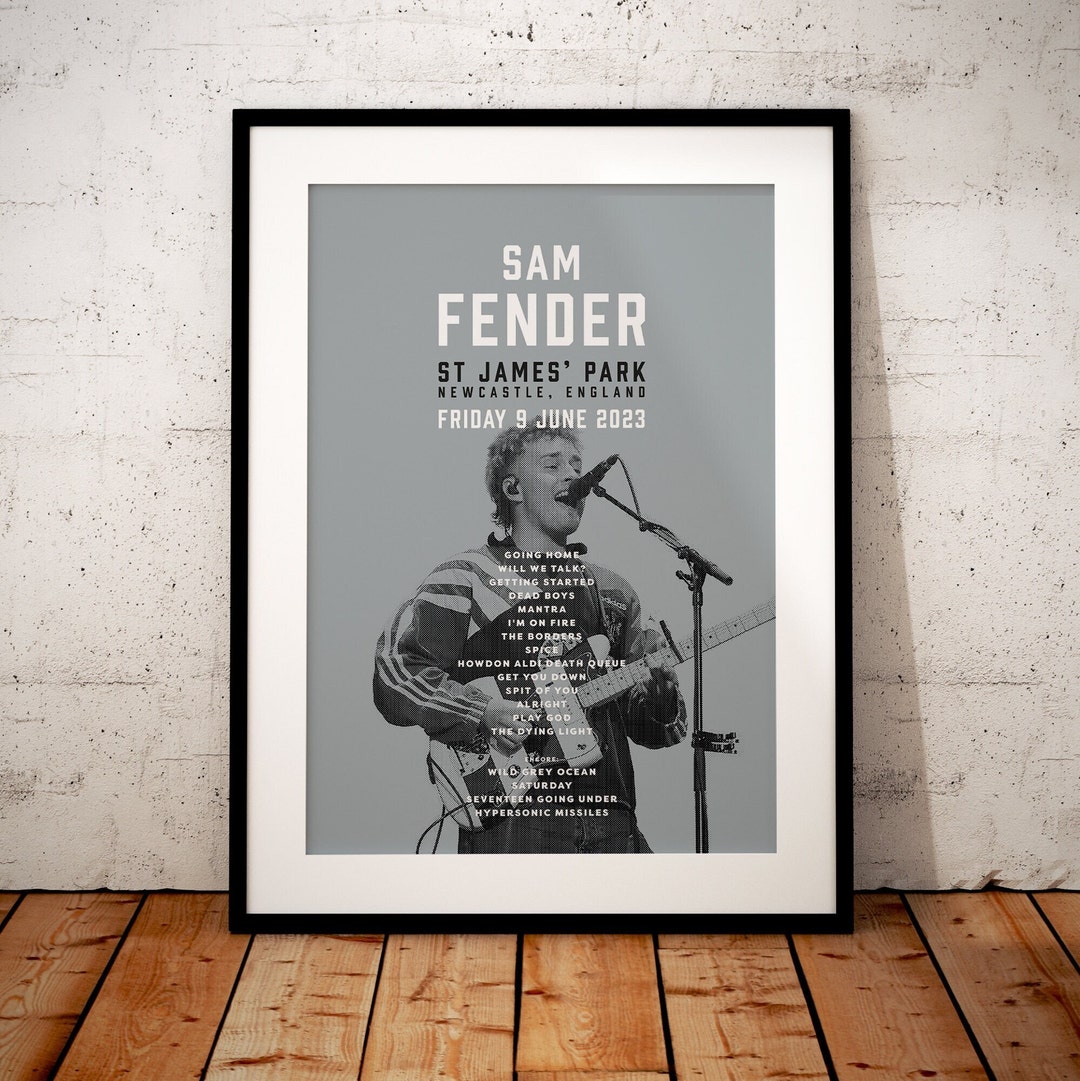 Sam Fender Inspired Setlist St James Park Commemorative Posters ...