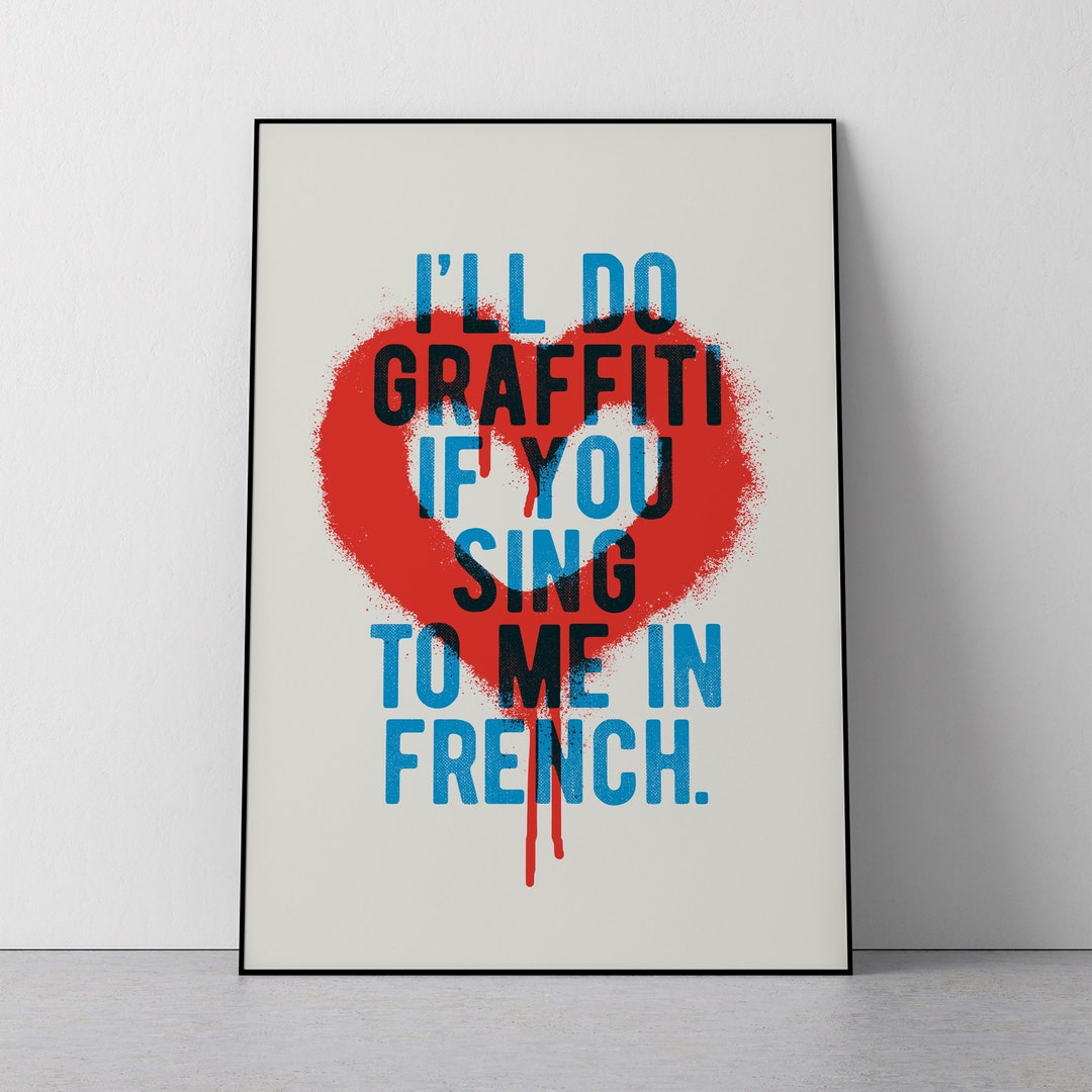 Graffiti | Lyrics | Illustrations | Print | A5 A4 A3 A2 A1 | Unframed ...