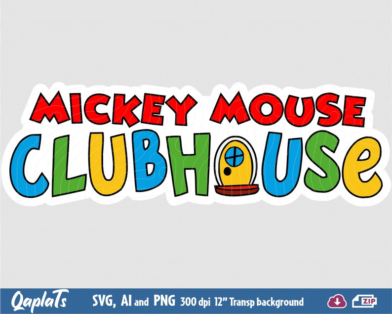 Mickey Mouse Clubhouse Svg Color Black White and Outlines. 5 - Etsy