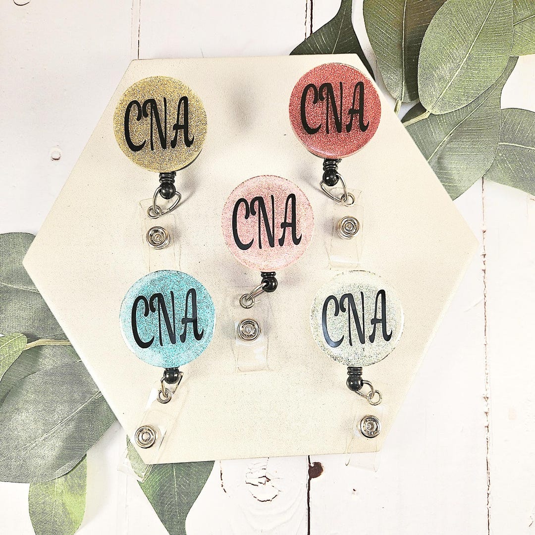Cna-certified Nursing Assistance Medical Badge Reel, Identification ...