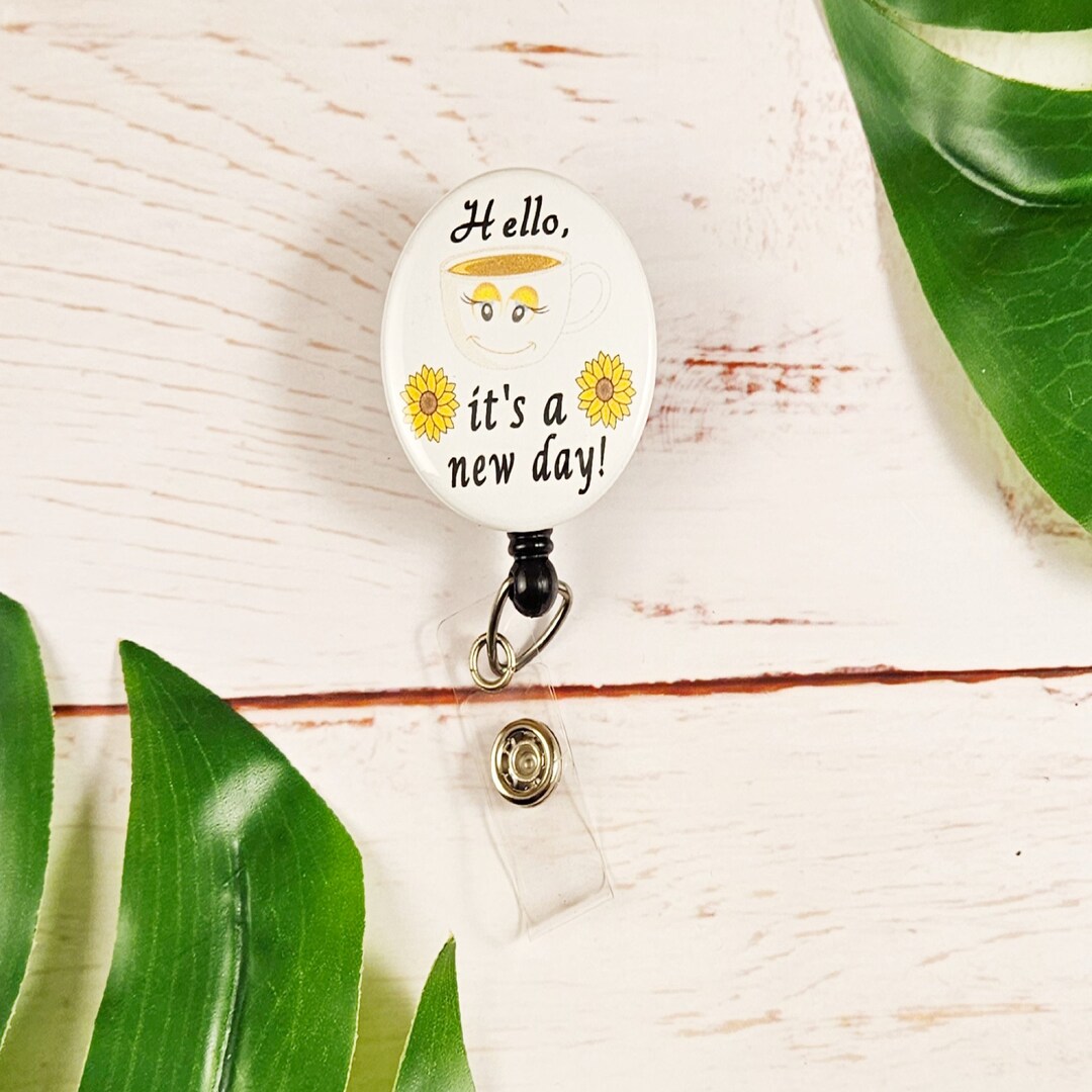 New Day Inspirational Badge Reel Professional Nametag for - Etsy