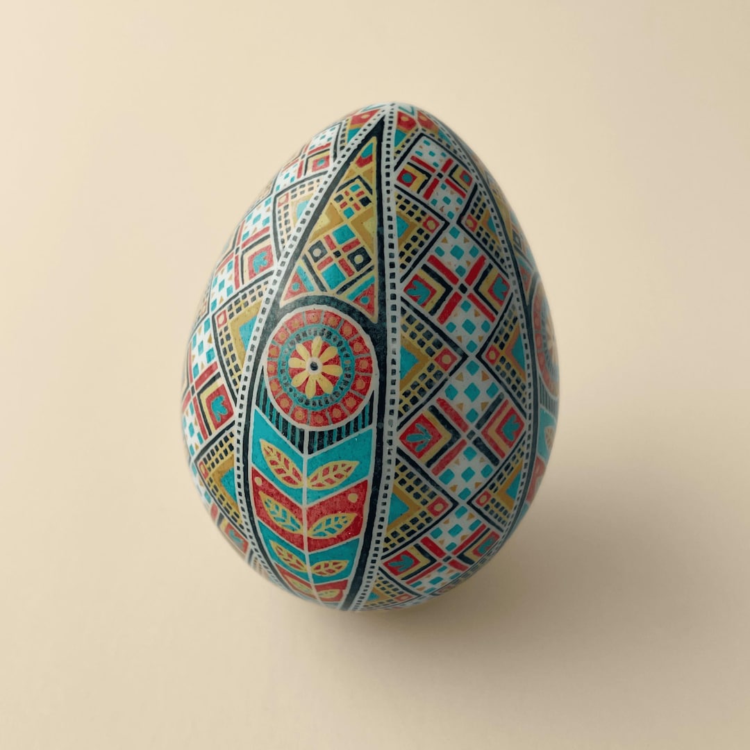Ukrainian Pysanky Easter Egg Keepsake Hand Painted Traditional Turkey ...