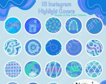 36 Blue Instagram Highlight Covers Aesthetic IG Highlights Instagram ...