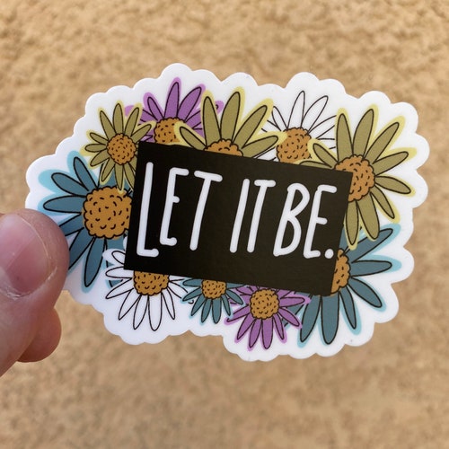Let It Be the Beatles Song Lyrics Stickers for Laptops - Etsy