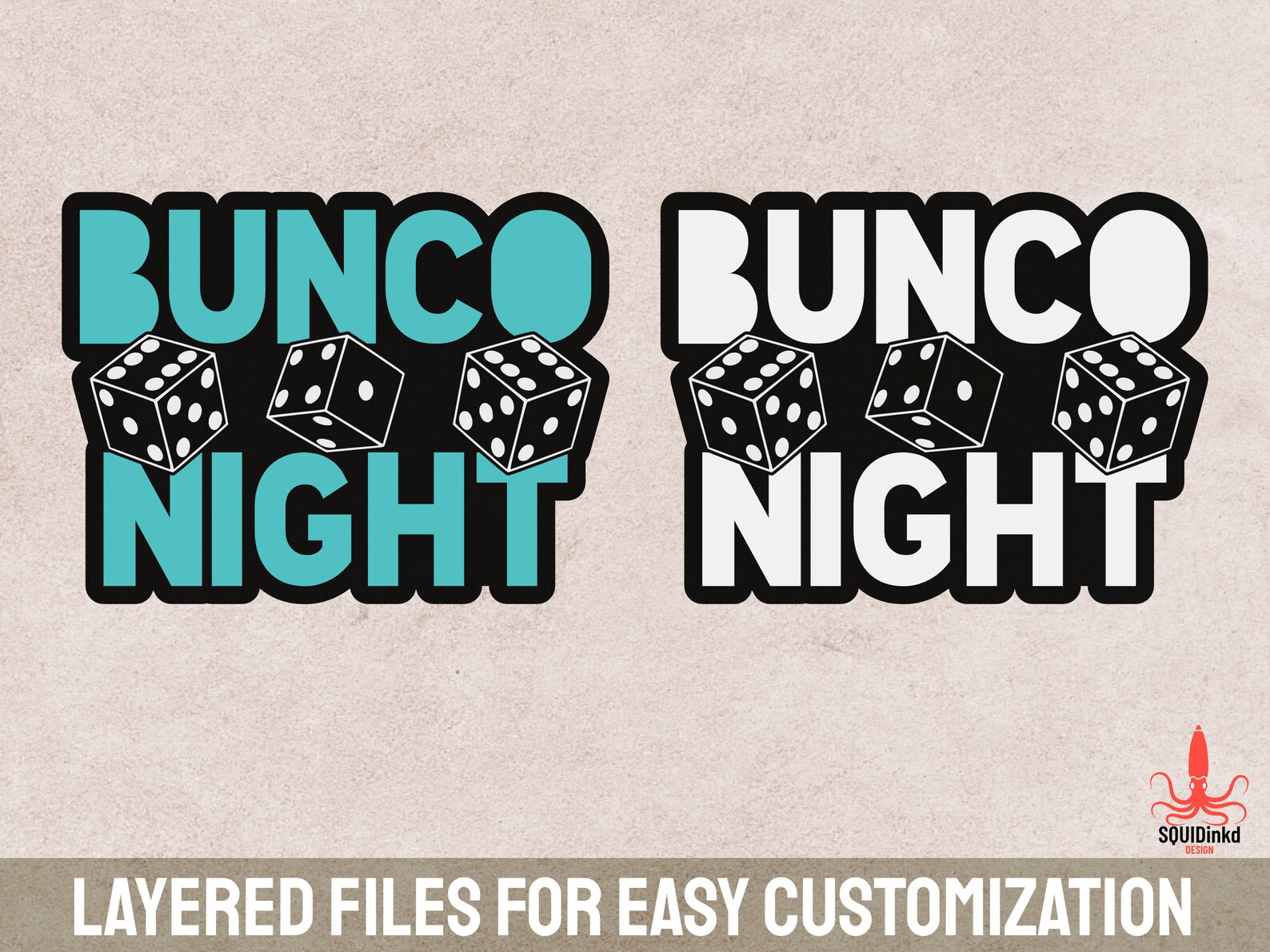 Bunco Night SVG, PNG and DXF Files Digital Cut Files for Cricut ...
