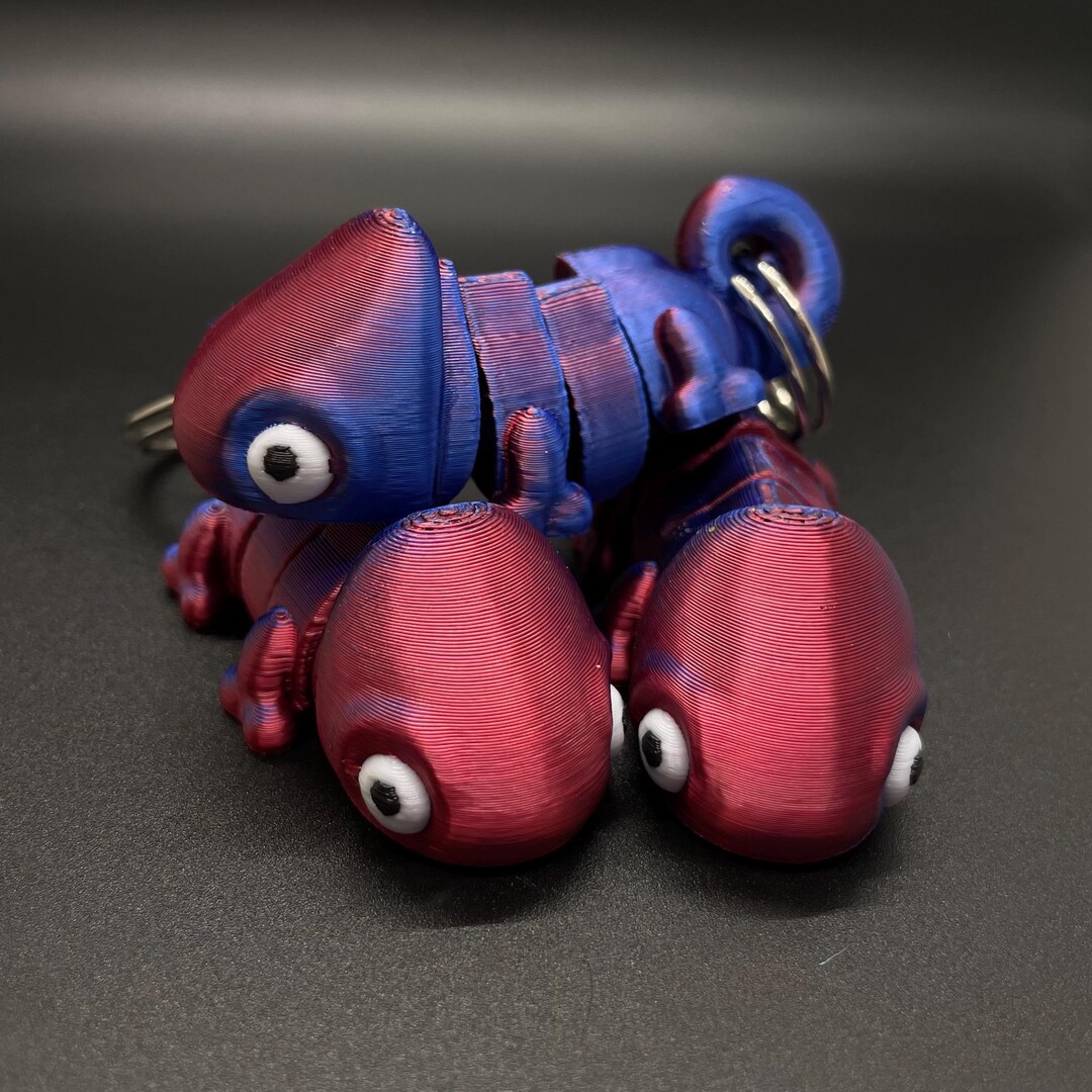 3x Flexi Chameleon Key Chain Bundle - Etsy