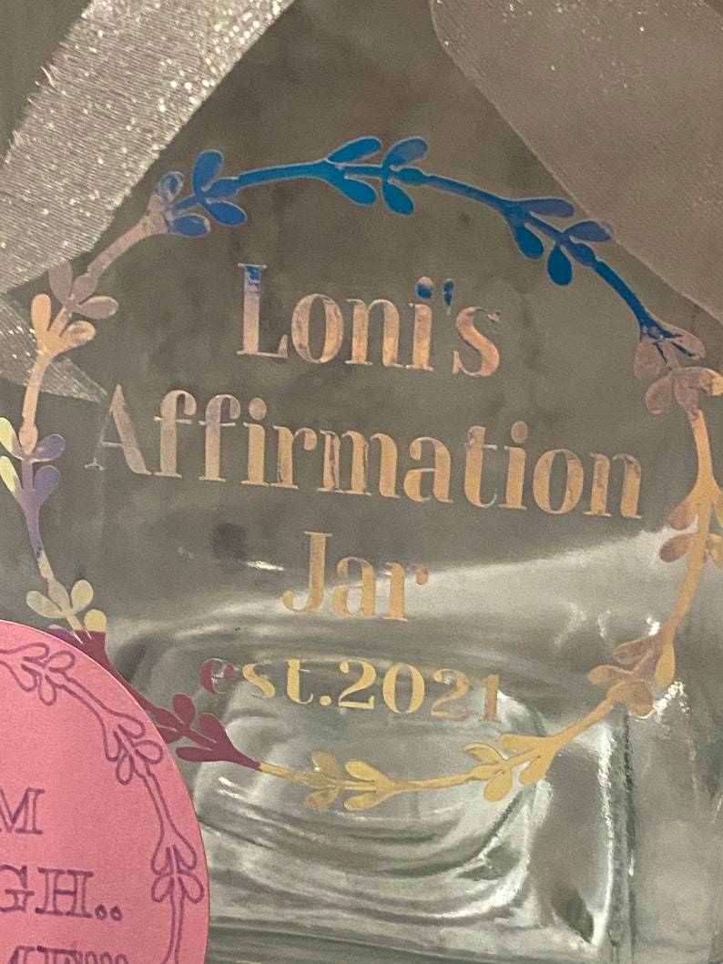 Personalized Affirmation Jars Self-care Self-esteem - Etsy