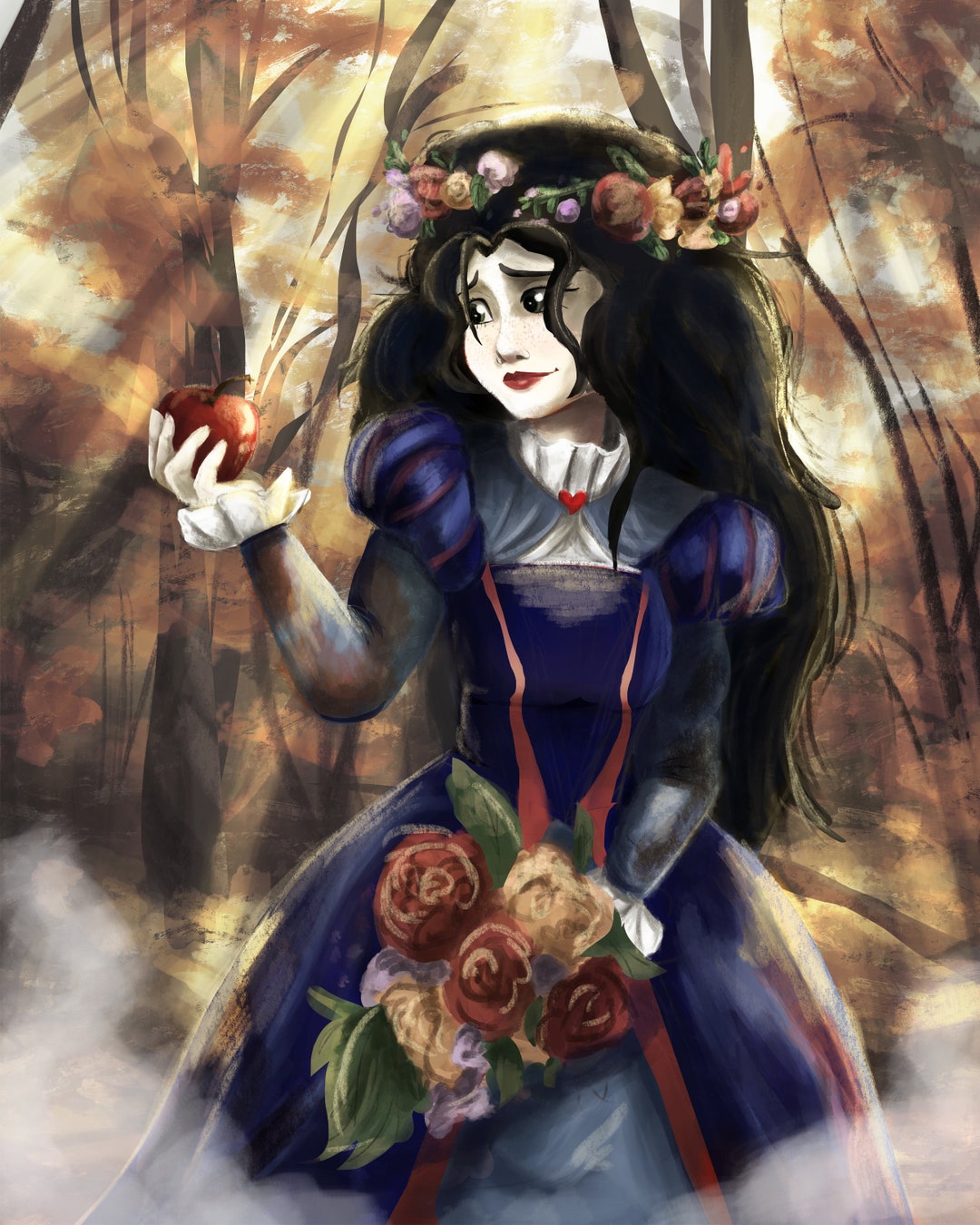 Snow White Original Art Print Fairytale Princess - Etsy.de