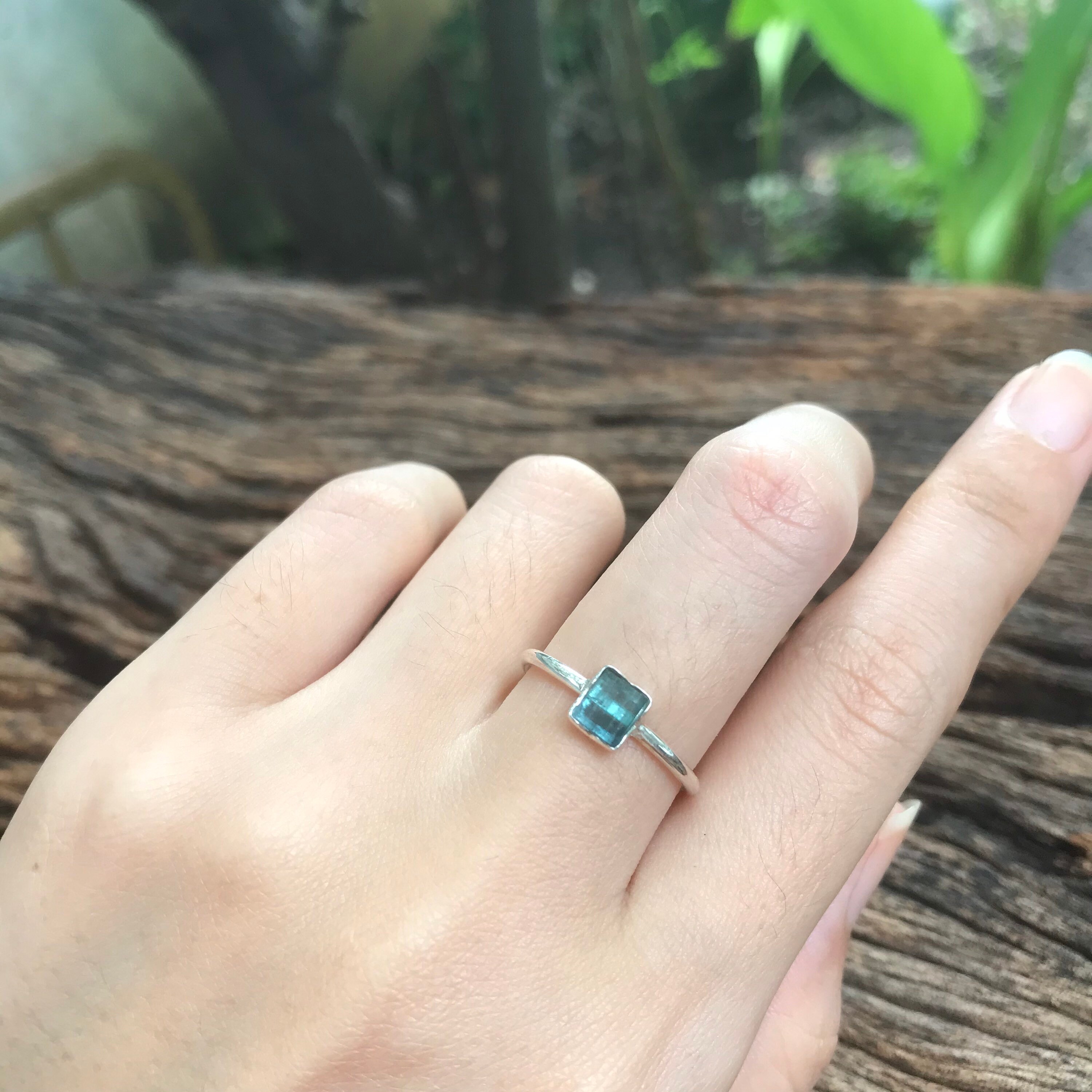 Indicolite Quartz Ring - Etsy